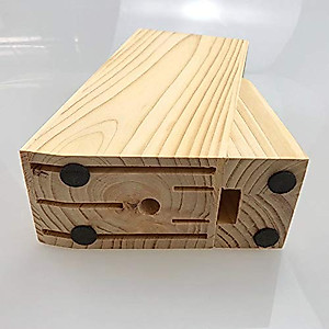 Hooshion Wooden Knife Block Countertop Knife Holder Knife Organizer with Scissors-Slot for Kitchen