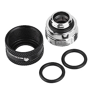 fosa 4 Pcs/8 Pcs OD 16mm Tube Fitting, Water Cooling Compression Fitting with Sealing Ringsfor AcrylicTube for Computer Water Cooling System(Black, 4 Pcs)