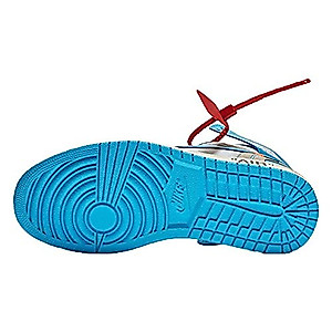 Nike Mens Air Jordan 1 X Off White NRG UNC White/Dark Powder Blue Leather Size 13