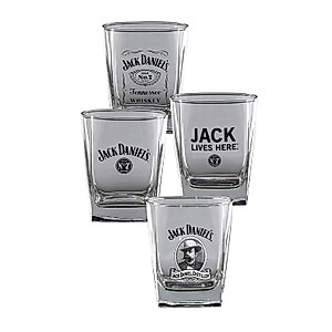 Jack Daniel's Double Old Fashioned Glass DOF Set of 4
