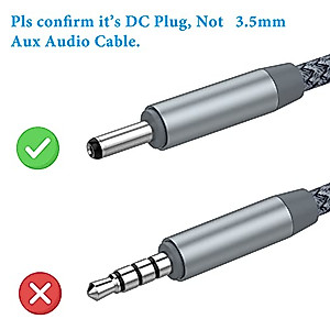 6.6FT 5V USB to DC 3.5mm x 1.35mm Plug Charging Cable Replacement Charger Cord for Foreo Luna/Luna2/Luna3/Luna Mini/Luna Mini 2/FOREO ISSA Series E-Toothbrush,USB Hub,Mini Speaker,USB Fan,Table Lamp
