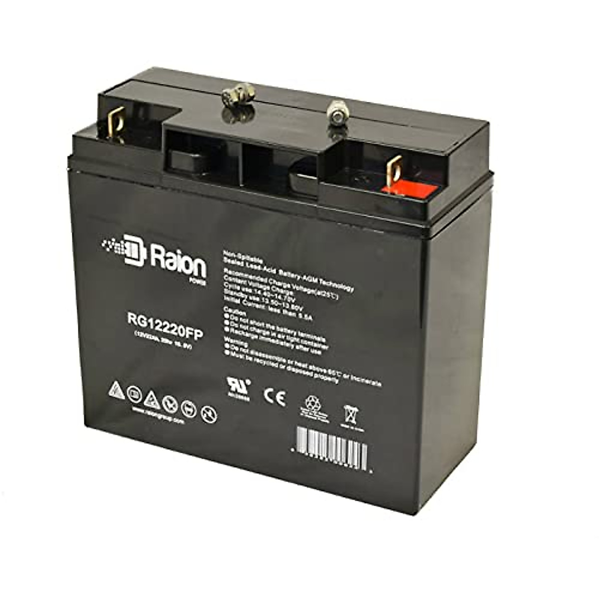 Raion Power 12V 22Ah Replacement AGM Battery for Truck PAC ES1240 Replacement Battery for ES8000-2 Pack