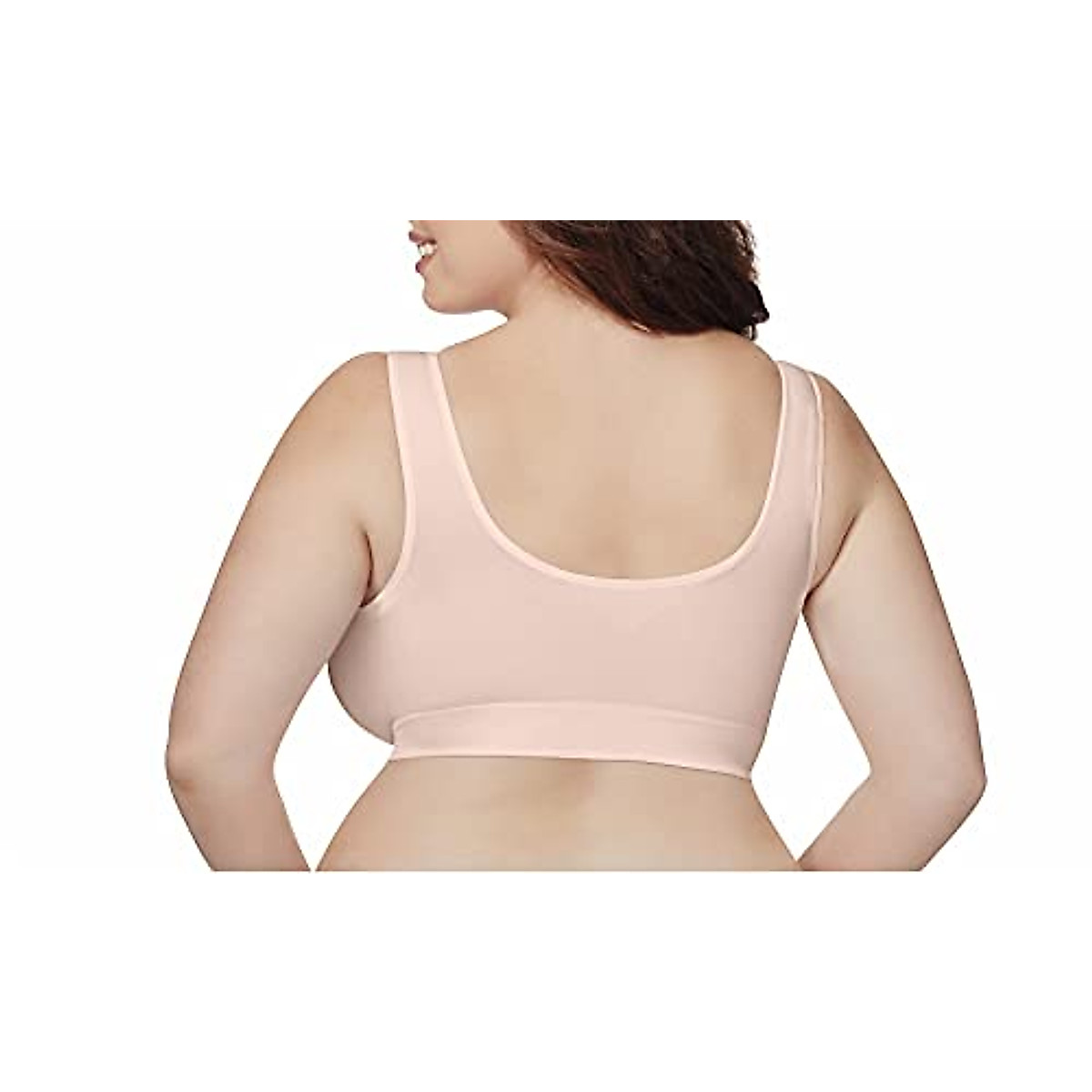JUST MY SIZE womens Pure Comfort Front Close Wirefree Mj1274 Bra, Sandshell, 1X US