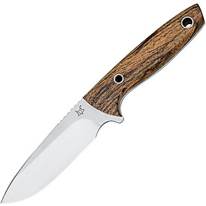 PIÑATAS OLE Field Hunter Bocote Wood Handle Fixed Blade Knife w/Leather Sheath 513 788857040034