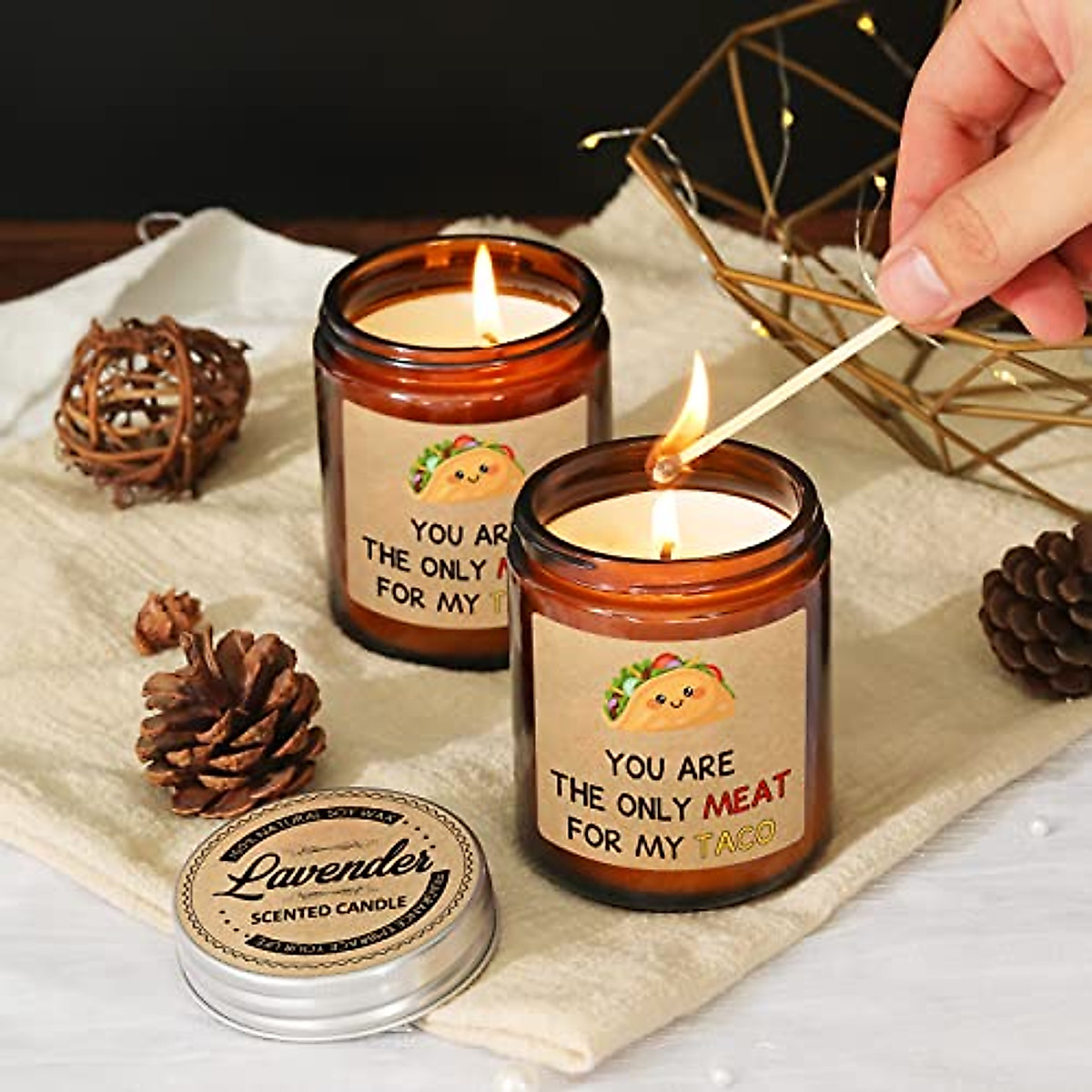 Lavender Scented Candles - Funny Wedding Gifts, Engagement Gifts for Women, Friends, Couples, Newly Engaged Friends - Bachelorette Gifts for Bride, Bride to Be