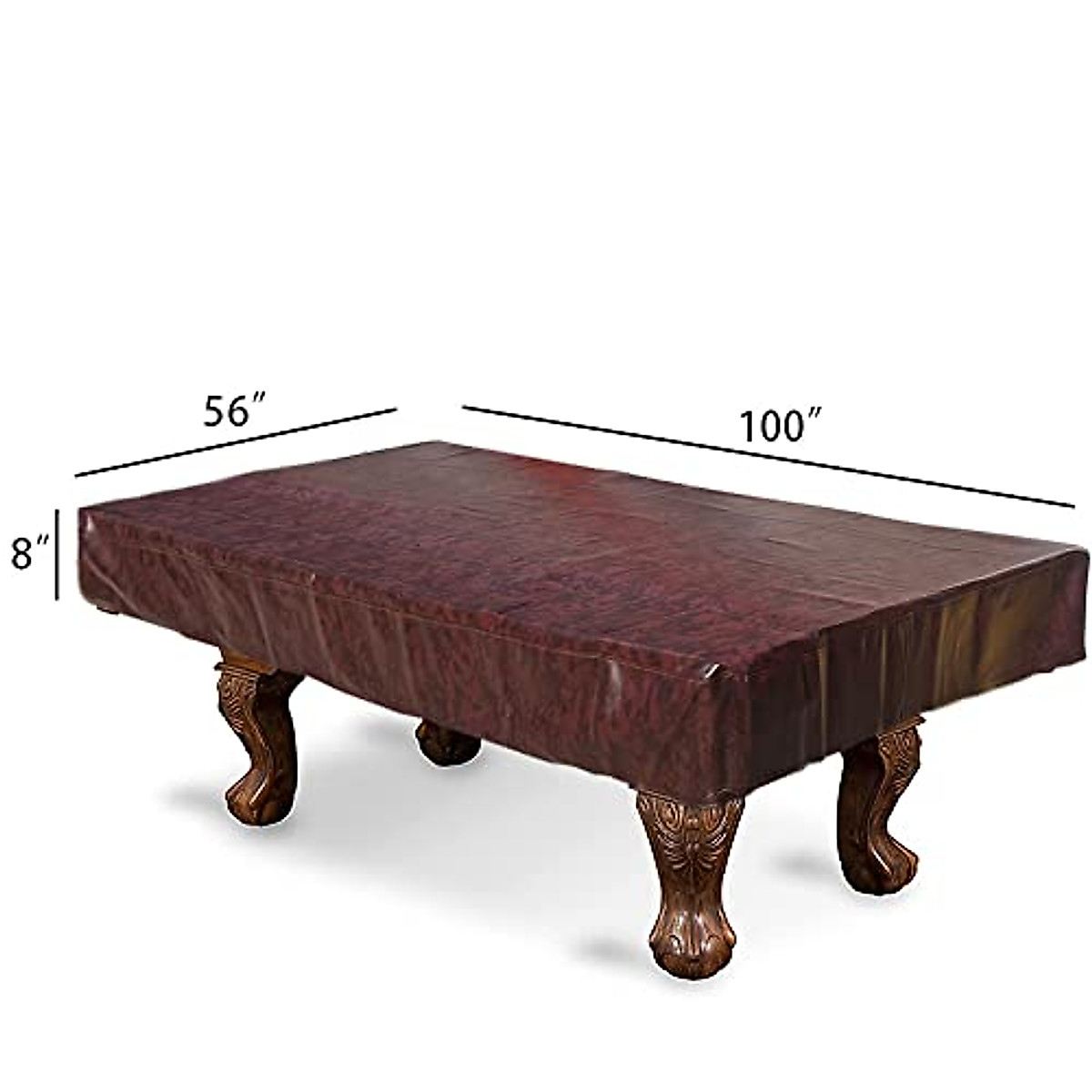 Heavy Duty Leatherette Billiard Pool Table Cover, Pool Table Cover 8 Feet, Waterproof Protection for Pool Balls Billiard Set, Pool Table Accessories, Billiards Accessories(8FT/Brown)