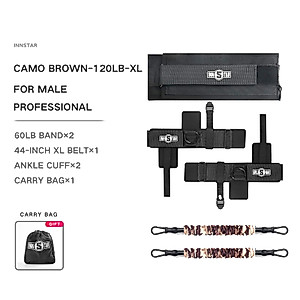 INNSTAR Vertical Jump Trainer Leg Strength Resistance Bands Set for Basketball Triple Jump Football Volleyball Training (120LB-XL)