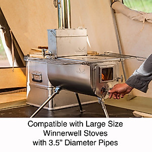 WINNERWELL Water Tank Large | Compatible with Large Size Wood Burning Tent Stoves | Durable 304 Stainless Steel