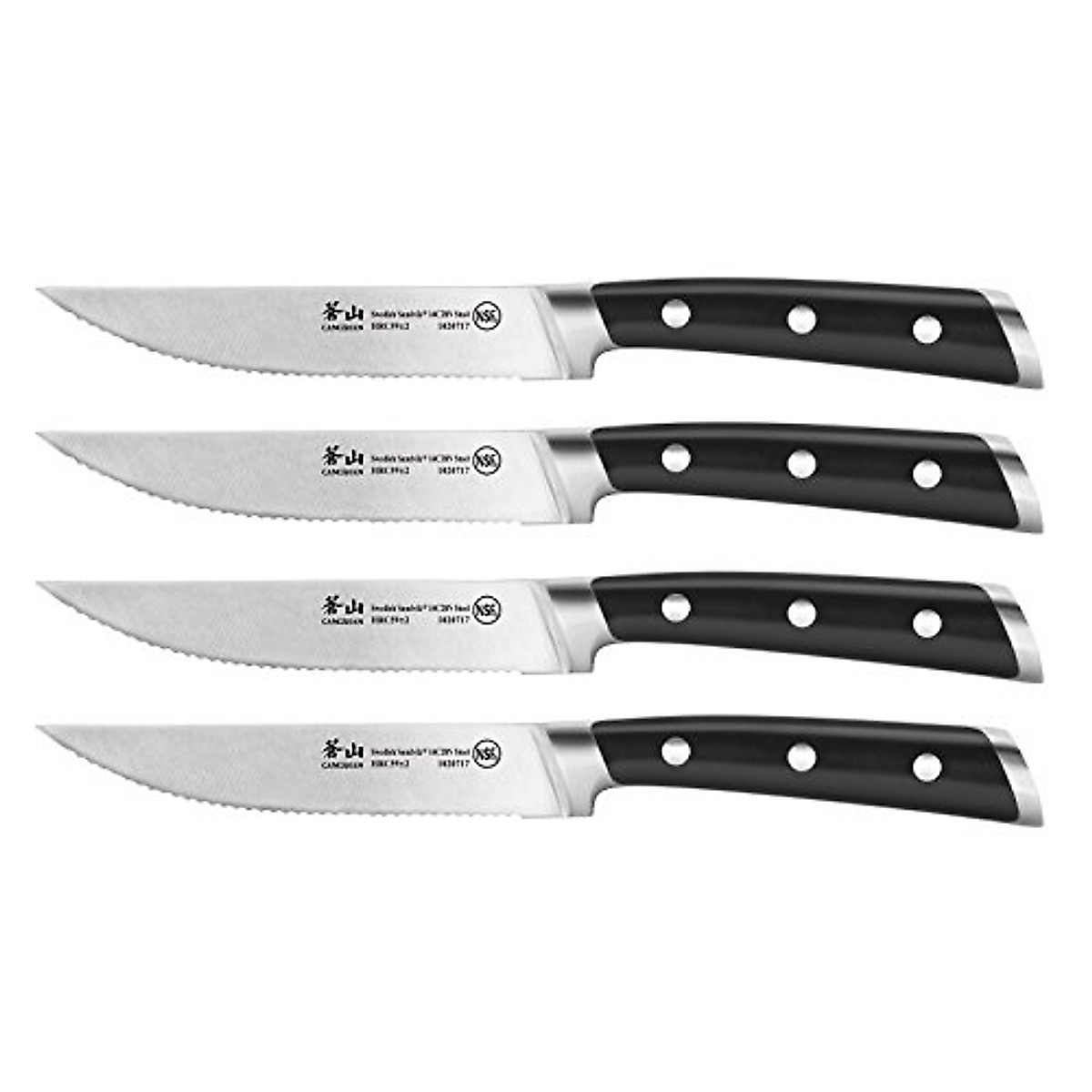 Cangshan TS Series 1020724 Swedish 14C28N Steel Forged 4-Piece Steak Knife Set