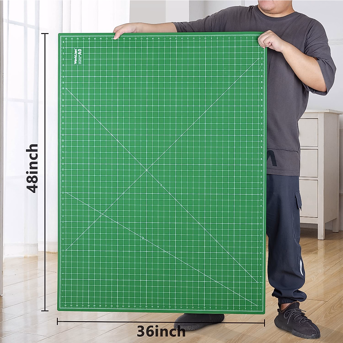 worklion self healing cutting mat 36" x 48" for sewing,fabric cutting,rotary cutting,5-layer non-slip as desk top for Scrapbooking & Quilting & Sewing & Arts & Crafts Project……