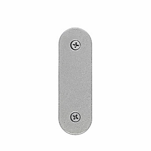 Metal Doorbell Cover Plate - Doorbell Blanking Plate - No Patching Holes - Cover Up Old Doorbell Wires - Made in USA (Silver)