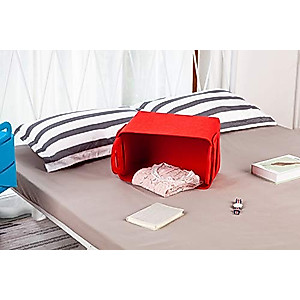 Storage Basket Felt Storage Bin Collapsible & Convenient Box Organizer with Carry Handles for Office Bedroom Closet Babies Nursery Toys DVD Laundry Organizing
