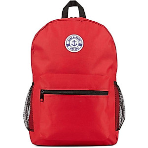 Yacht & Smith 24 Pack Backpack, Bulk 17 inch Lightweight Outdoor Travel Gym Corporate Events Bag