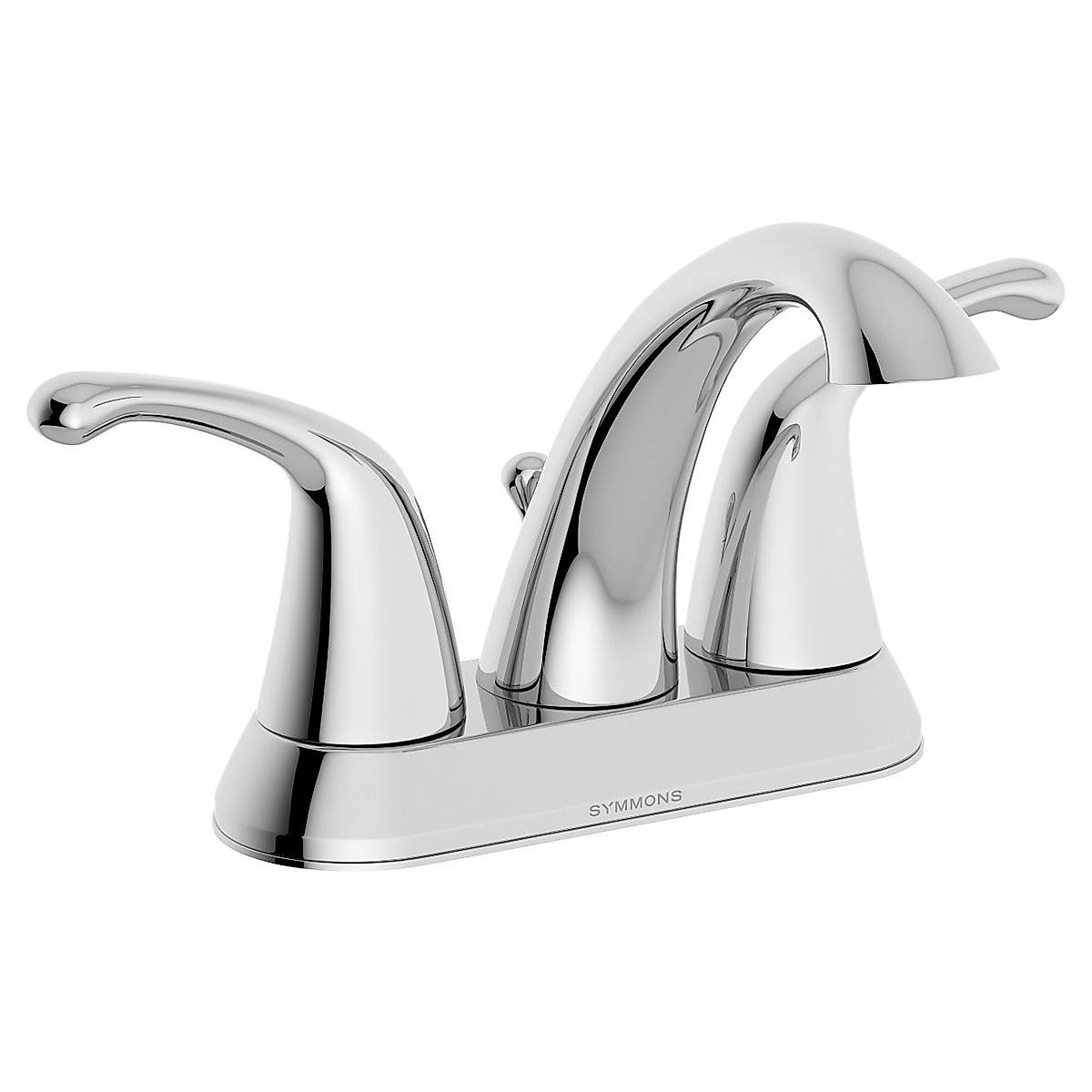 Symmons SLC-6612-1.5 Unity 4 in. Centerset 2-Handle Bathroom Faucet with Drain Assembly in Polished Chrome (1.5 GPM)