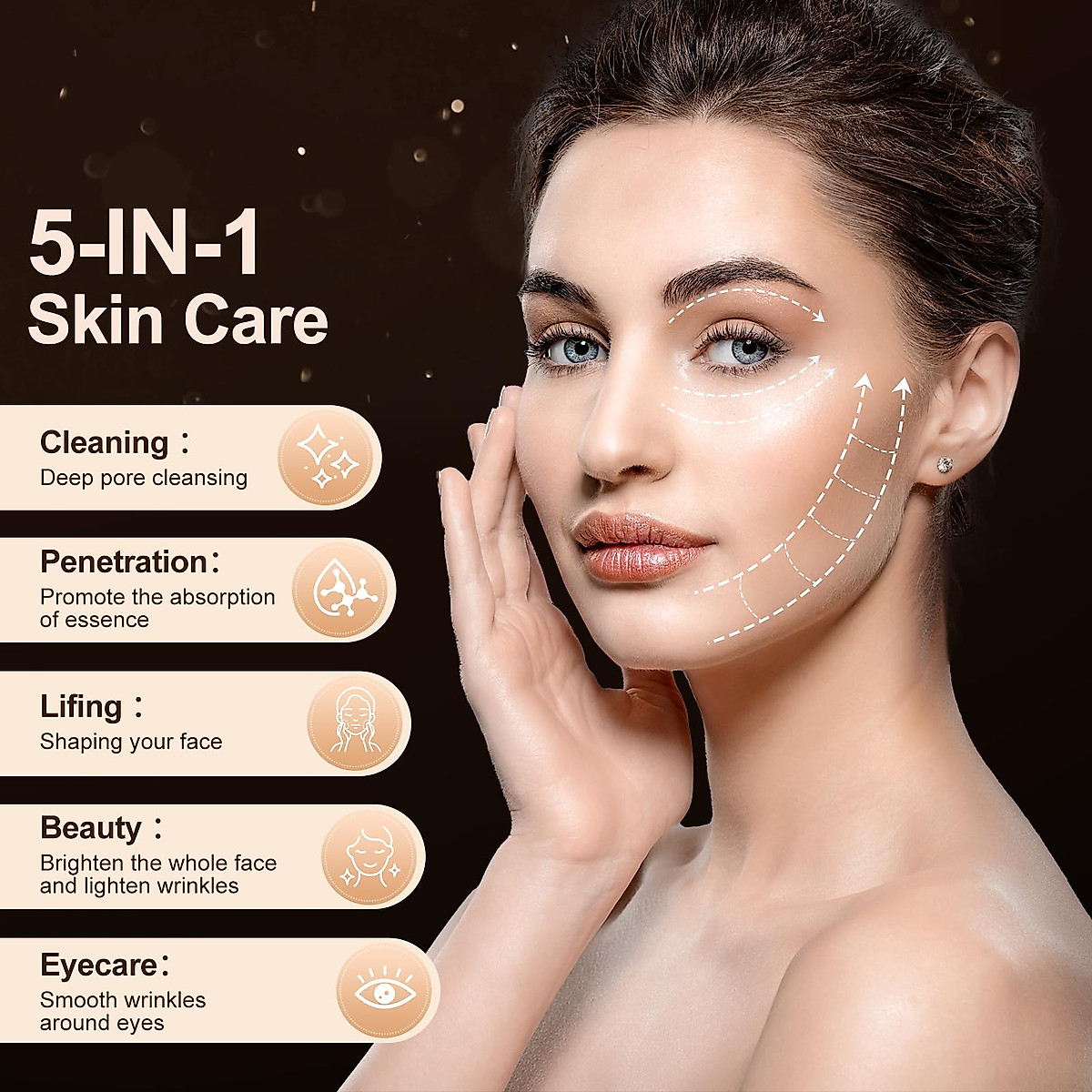 ANURAG 3 Barrel Curling Iron Wand-1 Inch Ceramic Tourmaline Triple Barrels,Temperature Adjustable 25mm Hair Crimper,Hair Waving Styling Tools,Gold one