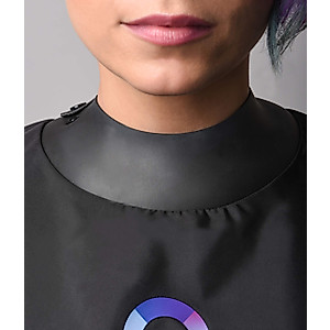 FRAMAR Shampoo Screen Salon Cape, Hair Cape – Shampoo Cape with Snap Closure and Rubberized Collar, For Hair Dye, Hair Color, Cosmetology Supplies and Hair Coloring