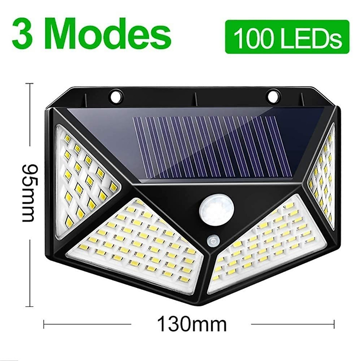 KLFJFD Solar Lights Outdoor,100LED Solar Light Outdoor Solar Lamp,Powered Waterproof Motion Sensor Street Light for Home Garden Decoration