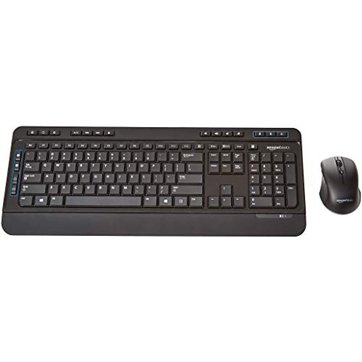 Amazon Basics Wireless Full Size Computer Keyboard and Mouse Combo, US Layout (QWERTY), Black