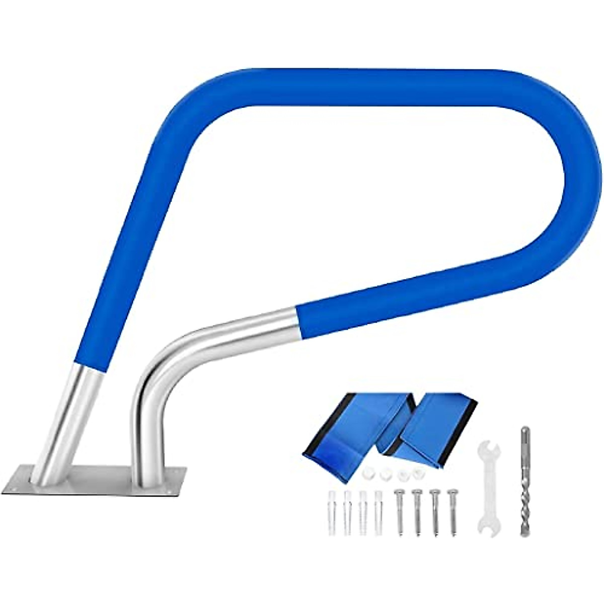 ANSNAL Swimming Pool Handrails, Stainless Steel Spa Stair Handrails 3-Bend Swimming Pool Safety Handrails for Garden Backyard Pools, Easy to Instal