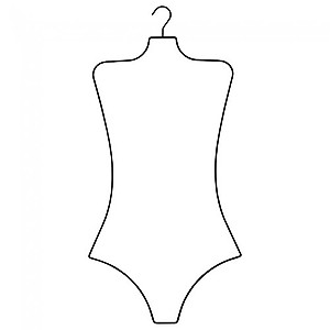 NAHANCO BFWB12 Ladies Wire Body Shape Swimwear/Bikini Hanger, Black (Pack of 12)
