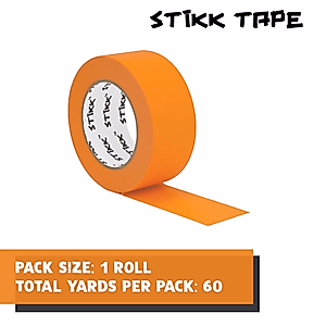 STIKK Painters Tape - 1pk Orange Painter Tape - 2 inch x 60 Yards - Paint Tape for Painting, Edges, Trim, Ceilings - Masking Tape for DIY Paint Projects - Residue-Free Painting Tape