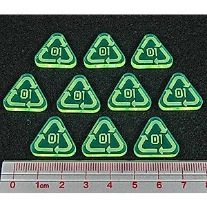 LITKO Net Hacker Token Set | Compatible with Android: Netrunner | Advance | Brain Damage | Bad Publicity | Tag | Tracking (Fluorescent Green-Recurring Credit)