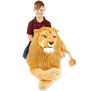 TigerHart Lasodo The Lion - 39 Inch (Tail Measurement Not Included) Big Stuffed Animal Plush Cat