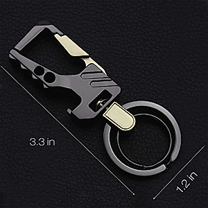 Lancher Key chain bottle opener with (2 Extra key rings and Gift Box) Heavy Duty Car Keychain for Men and Women