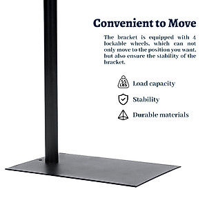 lesolar TV Floor Stand for 12 to 43 inch TVs Tilting Free Standing TV Mount VESA Stand with Height Adjustable and 360 Degree Swivel Floor TV Stand for Bedroom Living Room Corner