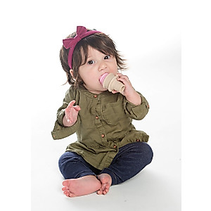 SweeTooth Ice Cream Cone Shaped Baby Teether - Pretty Pink
