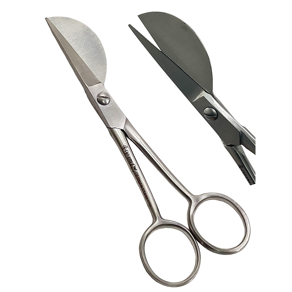 Cynamed Applique Scissors 5" With Duckbill Edge Shaped Paddle For Art, Crafting, Fabric, Thread, Needlework and Embroidery - Versatile Miniature Scissors For Sewing Kit