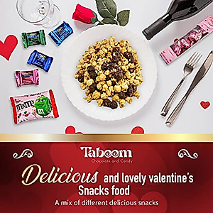 Mother's Day Candy Chocolate Gift Box – Deluxe Edition Valentines Chocolate with Harry David Popcorn, Ghirardelli Lindt Strawberry Cream Truffles, M and M White Chocolate Strawberry Shake Heart Box