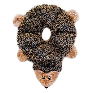 ZippyPaws - Loopy - No Stuffing Squeaky Plush Dog Toy - for Small and Medium Dogs - Hedgehog