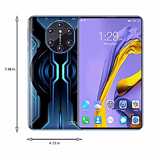 Tablet Laptop Android, All-New Fire 7" Smart Tablet, IPS HD Display Tablets PC Built-in WiFi Blue-Tooth GPS, 2GB RAM+16GB, 4000mAh Battery, Dual Sim, Dual Camera, Voice Call Game Tablet (Blue)