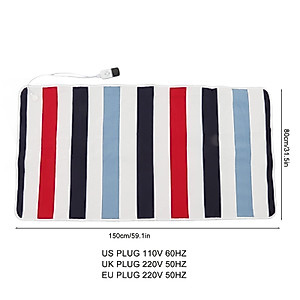 Electric Heating Sheet Heated Mattress Pad Automatic Thicken Single Control Temperature Electric Blanket Electric Heated Mattress Sheet for Full Bed (US Plug 110V 150x80cm /