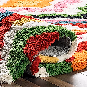 nuLOOM Abbey Carnival Handmade Shag Area Rug, 5 ft x 8 ft, Multi