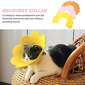 ULTECHNOVO Cat Recovery Collar, Cat Recovery Collar Protective Cat Collar Cat Cone Collar Licking Collar Cat Neck Cone Kitten Recovery Collar Pet Eva -Scratch