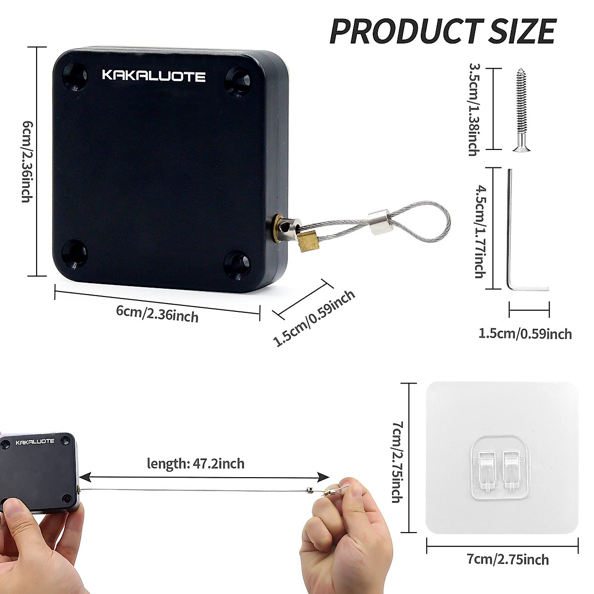 Punch-Free Automatic Sensor Door Closer, Multifunctional Automatic Door Closer, Residential Commercial Auto Door Closer with Drawstring, Closer Door for Internal, Home, Storm (4 Pack)