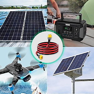 Magiktech 25FT XT60 Extension Cable with Male and Female Connectors XT60 Adapters Cable for Power Station and Rechargeable Batteries (12AWG 25FT)