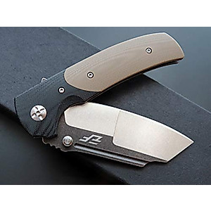 Eafengrow EF69 Pocket EDC Knife with Clip,Flipper Folding Knife for Camping Survival and Outdoor Activities Liner Lock. (EF69-desert)