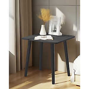 MIRROTOWEL Side Table, Small Table, Modern Home Decor Bedside Table for Living Room Bedroom Balcony Office,Easy to Assemble（Black）