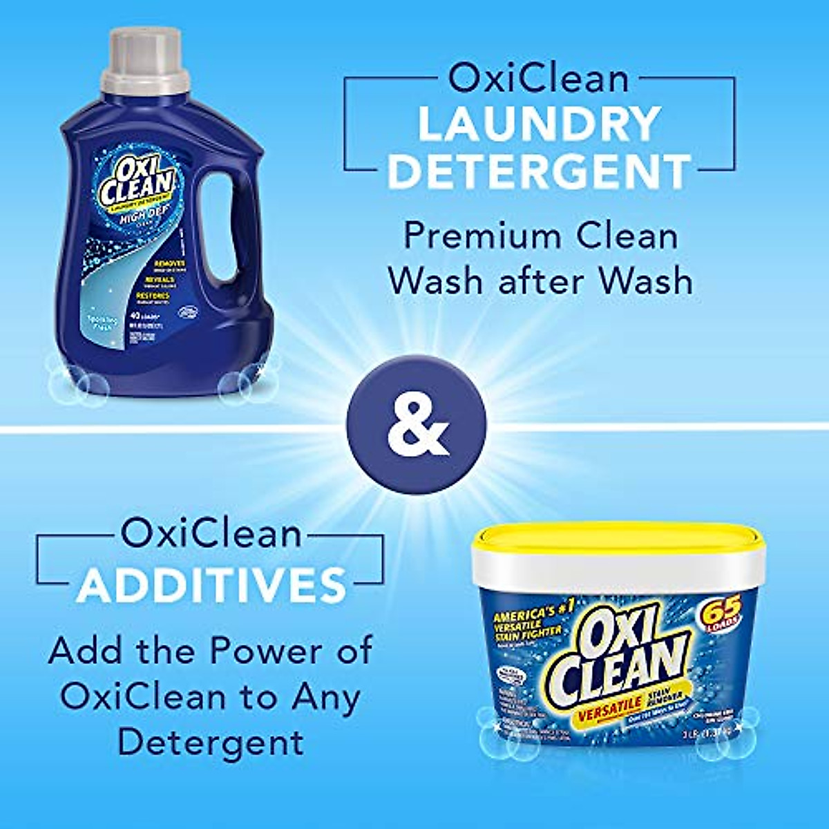 OxiClean High Def Sparkling Fresh Liquid Laundry Detergent, 60 oz.
