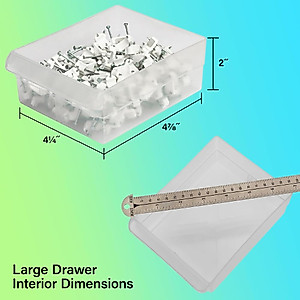 Akro-Mils 10124, 24 Drawer Plastic Parts Storage Hardware and Craft Cabinet, 20-Inch W x 6-Inch D x 16-Inch H, Black