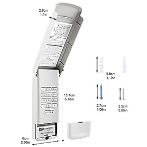 Garage Door Keypad for Liftmaster Chamberlain Craftsman Garage Door Opener Keypad 377LM 977LM 877LM 877MAX CMXZDCG440 G940EV-P2, Purple Red Orange Yellow Green Learn Button Garage Door Openers