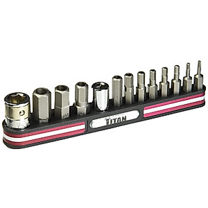Titan 16135 13-Piece Tamper Resistant SAE Hex Bit Set