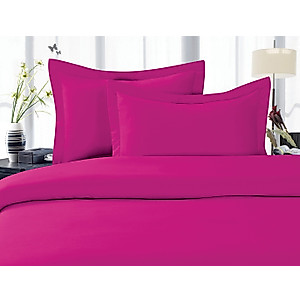 CELINE LINEN Best, Softest, Coziest Duvet Cover Ever! 1500 Premier Hotel Quality Luxury Super Soft Wrinkle Free 2-Piece Duvet Cover Set, Twin/Twin XL, Hot Pink