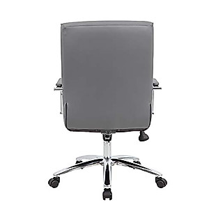 Boss Office Products Chairs Executive Seating, Grey & Be Well Medical Spa Professional Adjustable Drafting Stool with Back, Grey