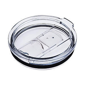 Coaches World Tumbler Lid for 20 Oz Yeti Rambler, Old Style RTIC, Ozark Trails and more Cooler Cup, Sliding, Sealed, Splash Proof, and Straw Friendly (20 oz 2 Pack), Clear