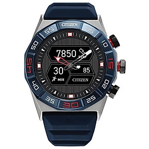 Citizen CZ Smart PQ2 Hybrid Smartwatch with YouQ Wellness app Featuring IBM Watson® AI and NASA Research, Black and White Customizable Display, Bluetooth, HR, Activity Tracker, 18-Day Battery Life