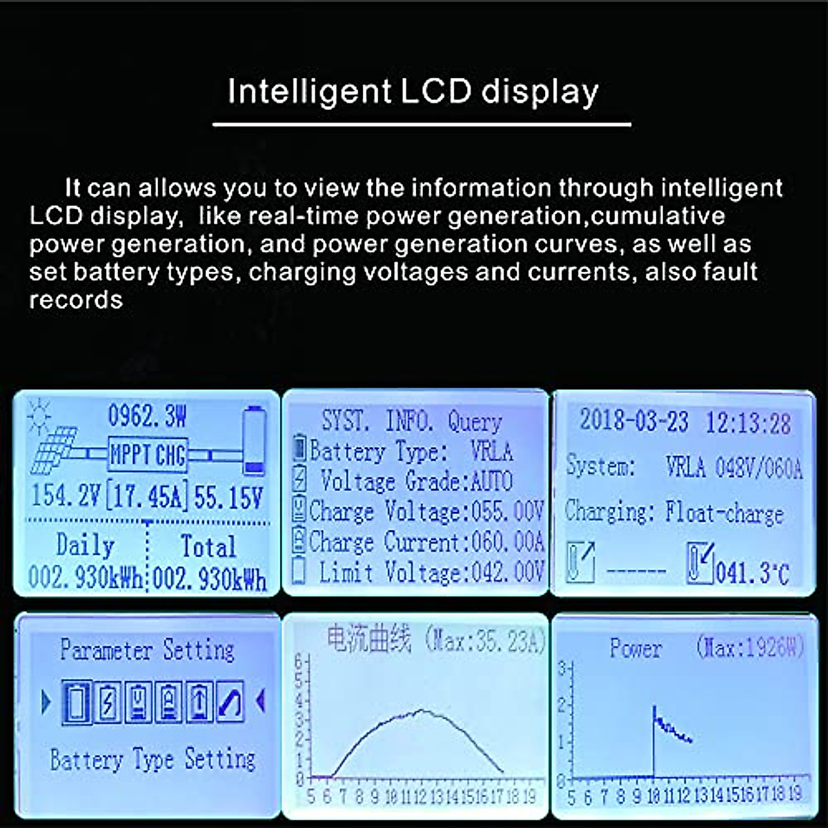 Sunnysky MPPT Solar Charge Controller 30 amp 12V 24V Auto&Smart Solar Panel Regulator Max 100V PVinput 840Watt Power with Intelligent LCD Display for Lead-Acid Gel Lithium Battery